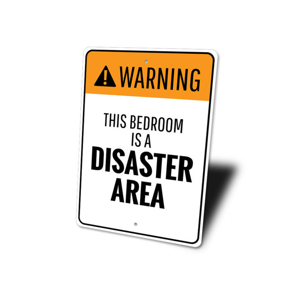 Lizton Sign Shop, Inc Bedroom Warning Aluminum Sign | Wayfair