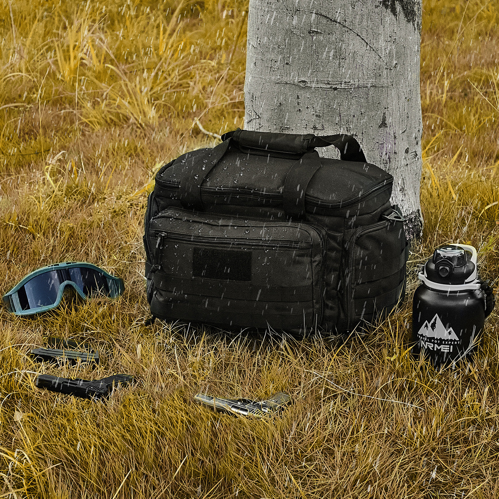 VEVOR Range Bag for 4 Pistols Tactical Gun Range Bag Single Shoulder ...