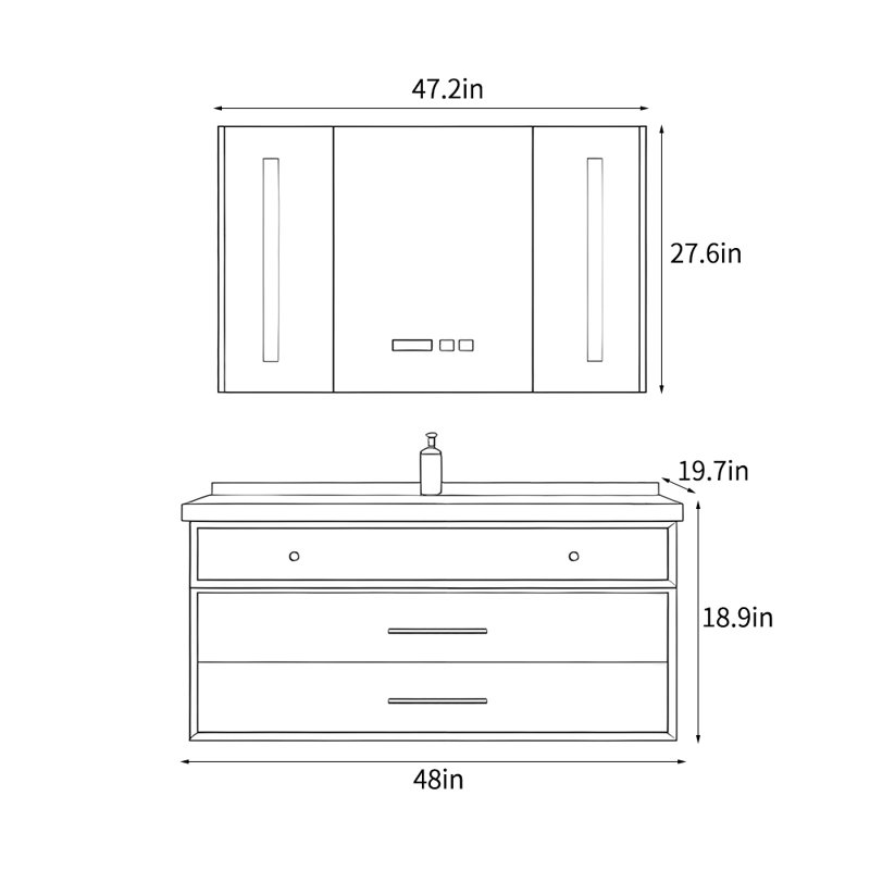 Backop Japanese style log bathroom cabinet | Wayfair