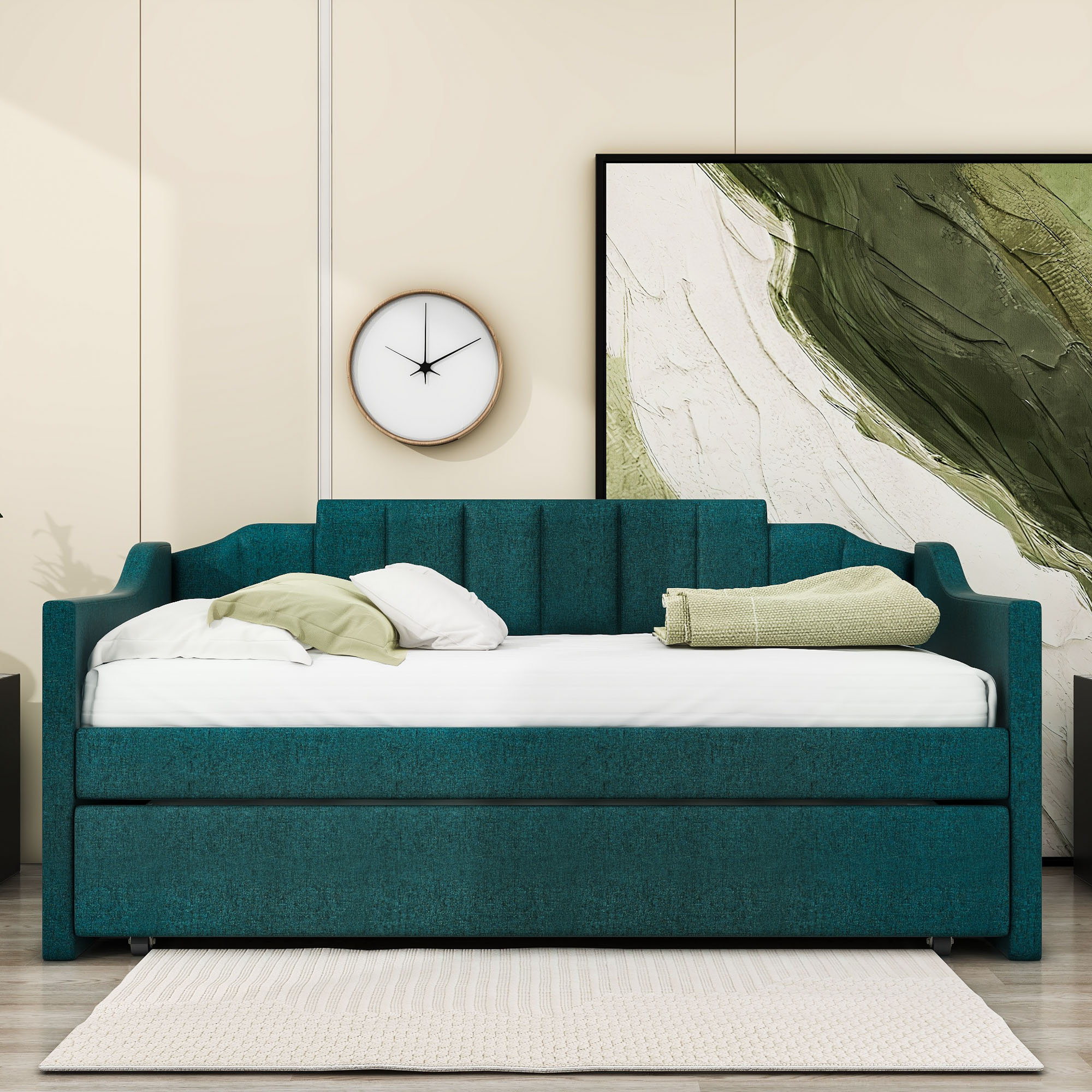 Latitude Run® Twin Upholstered Daybed with Trundle | Wayfair