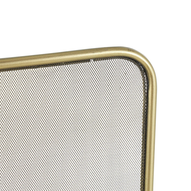 Mercer41 Metal 1 Panel Geometric Fireplace Screen With Rounded Edges ...