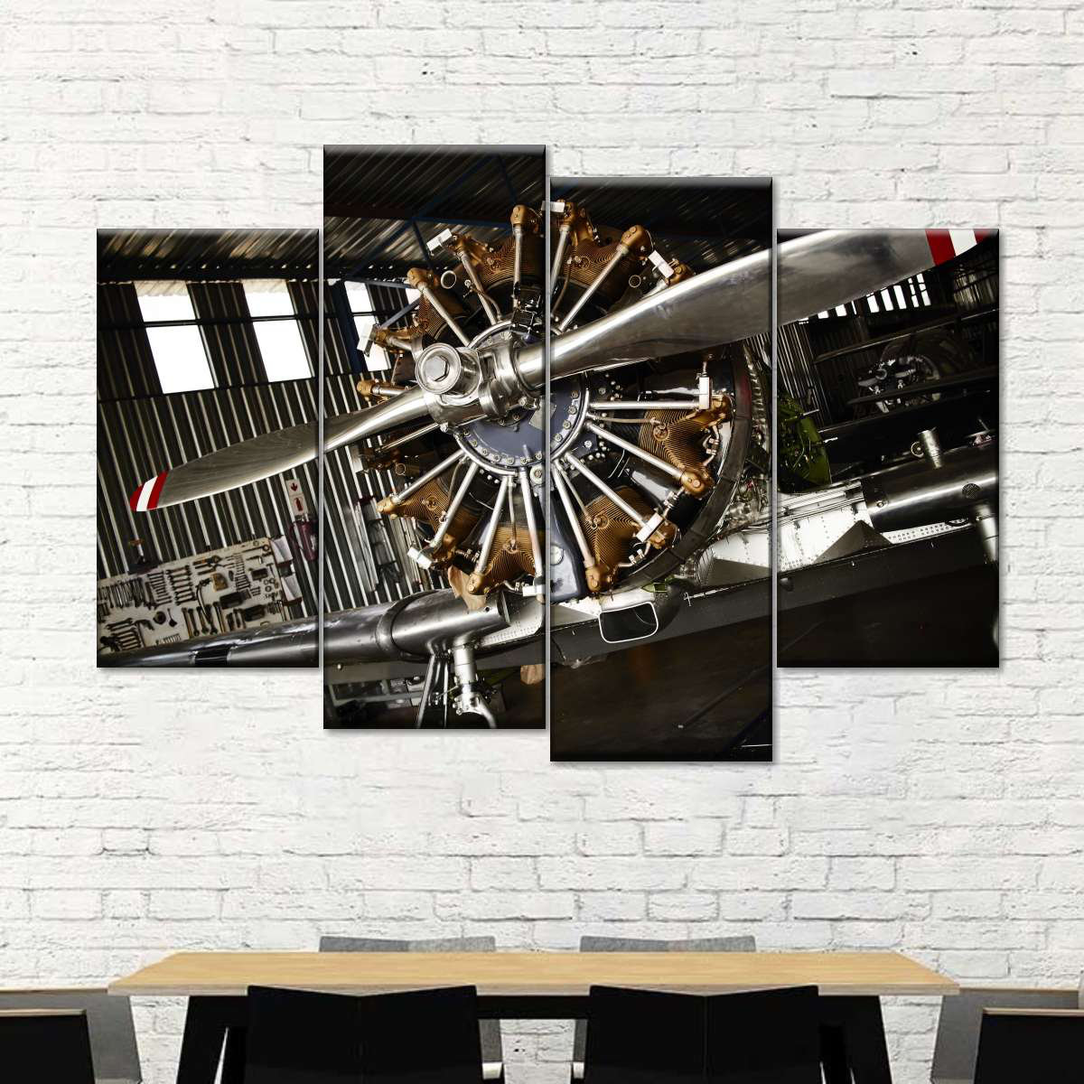 Ebern Designs War Airplane Propeller Wall Art Multi Piece Canvas Print ...