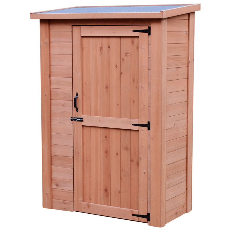 Leisure Season 4 ft. x 2 ft. Cedar Wooden Heavy Duty Lean-To Storage ...