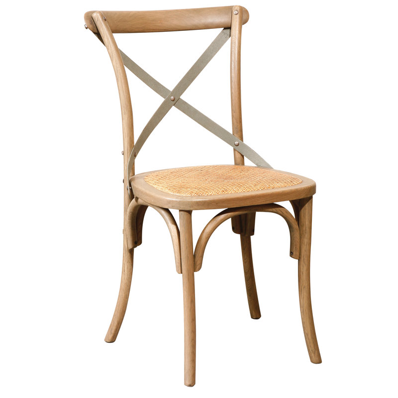 Gracie Oaks Waldhaus Solid Wood Cross Back Side Chair & Reviews ...