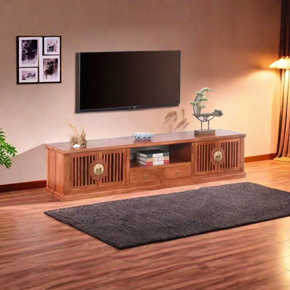 moonlight design Chinese elm wood simple living room TV cabinet - Wayfair Canada