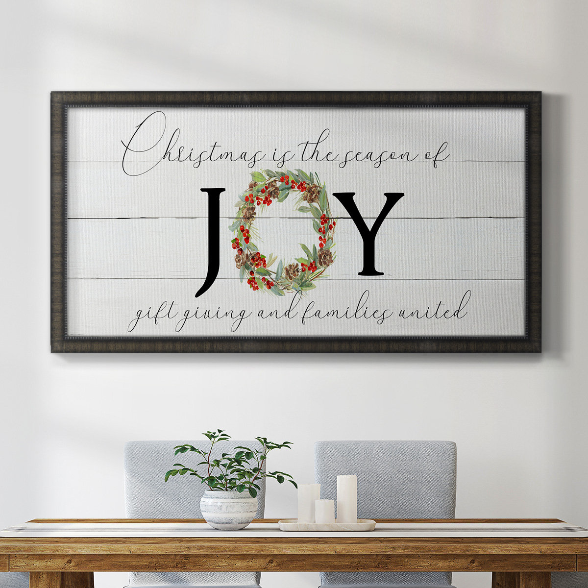The Holiday Aisle® Season Of Joy Premium Framed Canvas- Ready To Hang ...