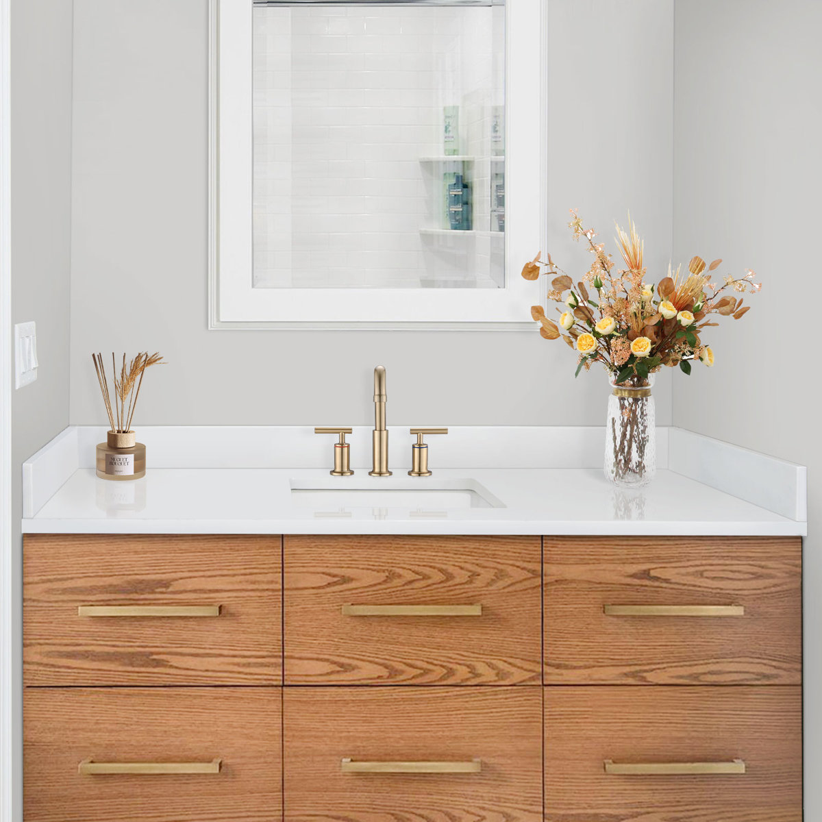 Luobath 21 Inch Pure White Engineered Stone Vanity Sink Countertop ...