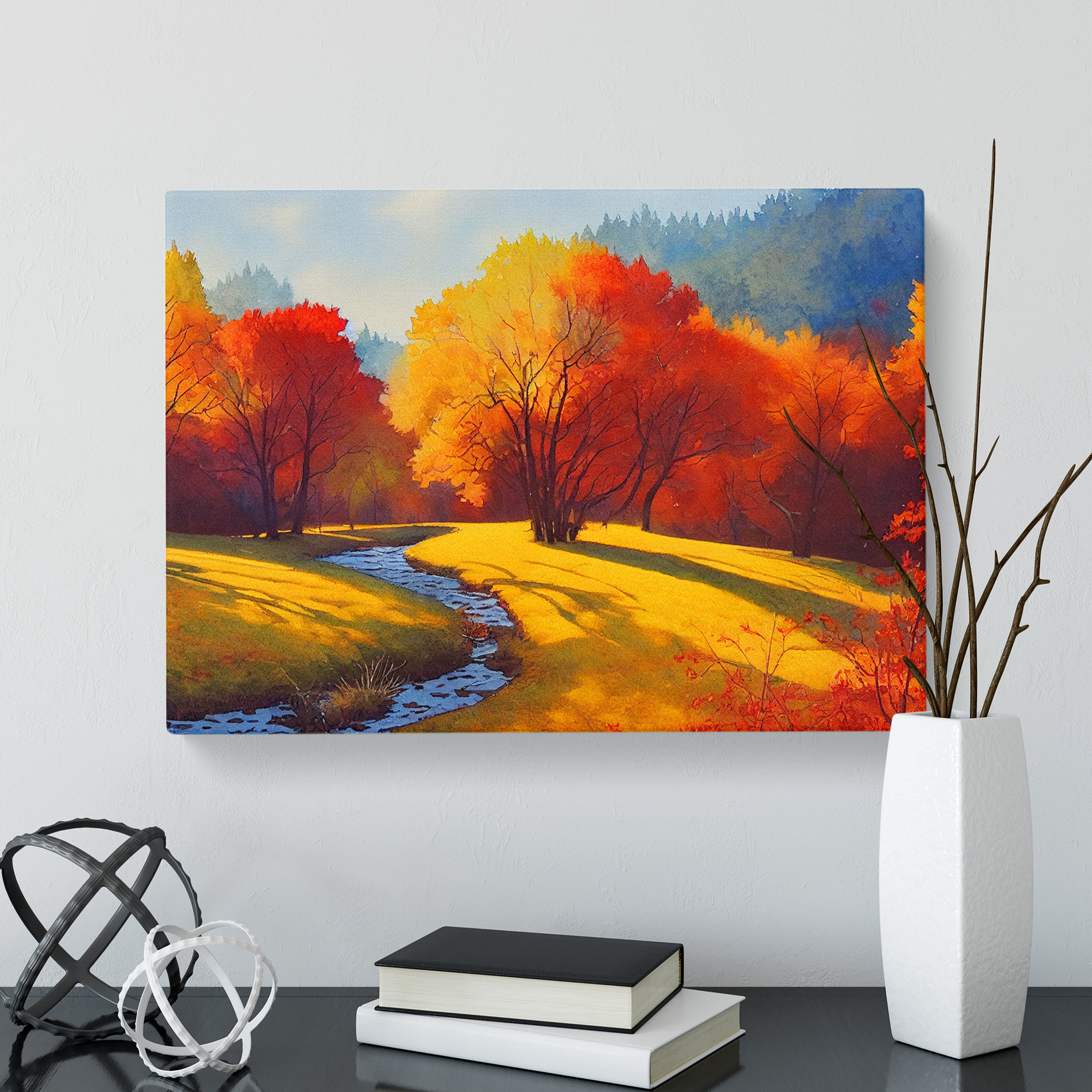 Marlow Home Co. Autumn Forest in Watercolour Vol.1 - Wrapped Canvas ...