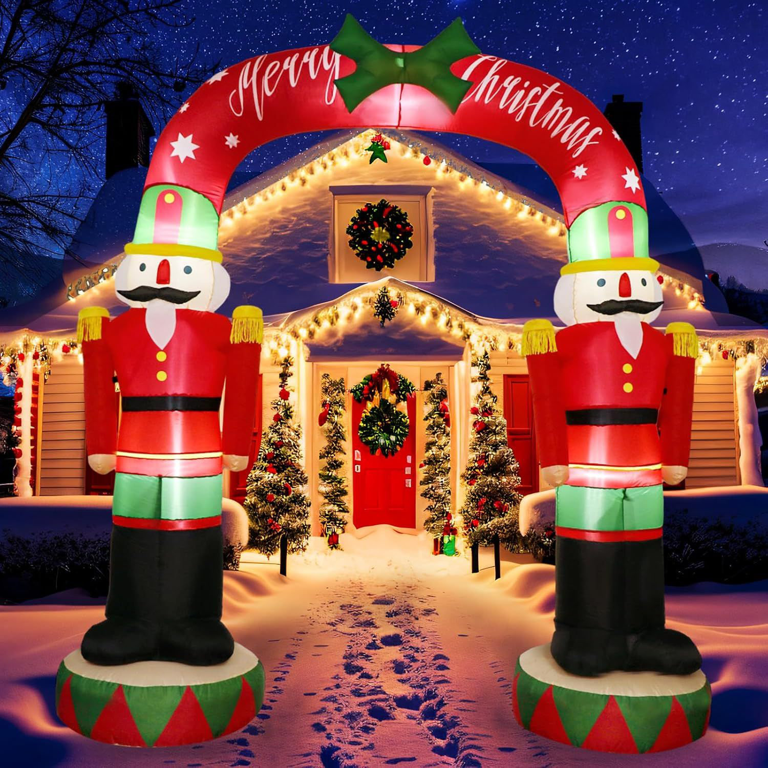 The Holiday Aisle® 8FT Christmas Inflatables Outdoor Decorations, Large ...