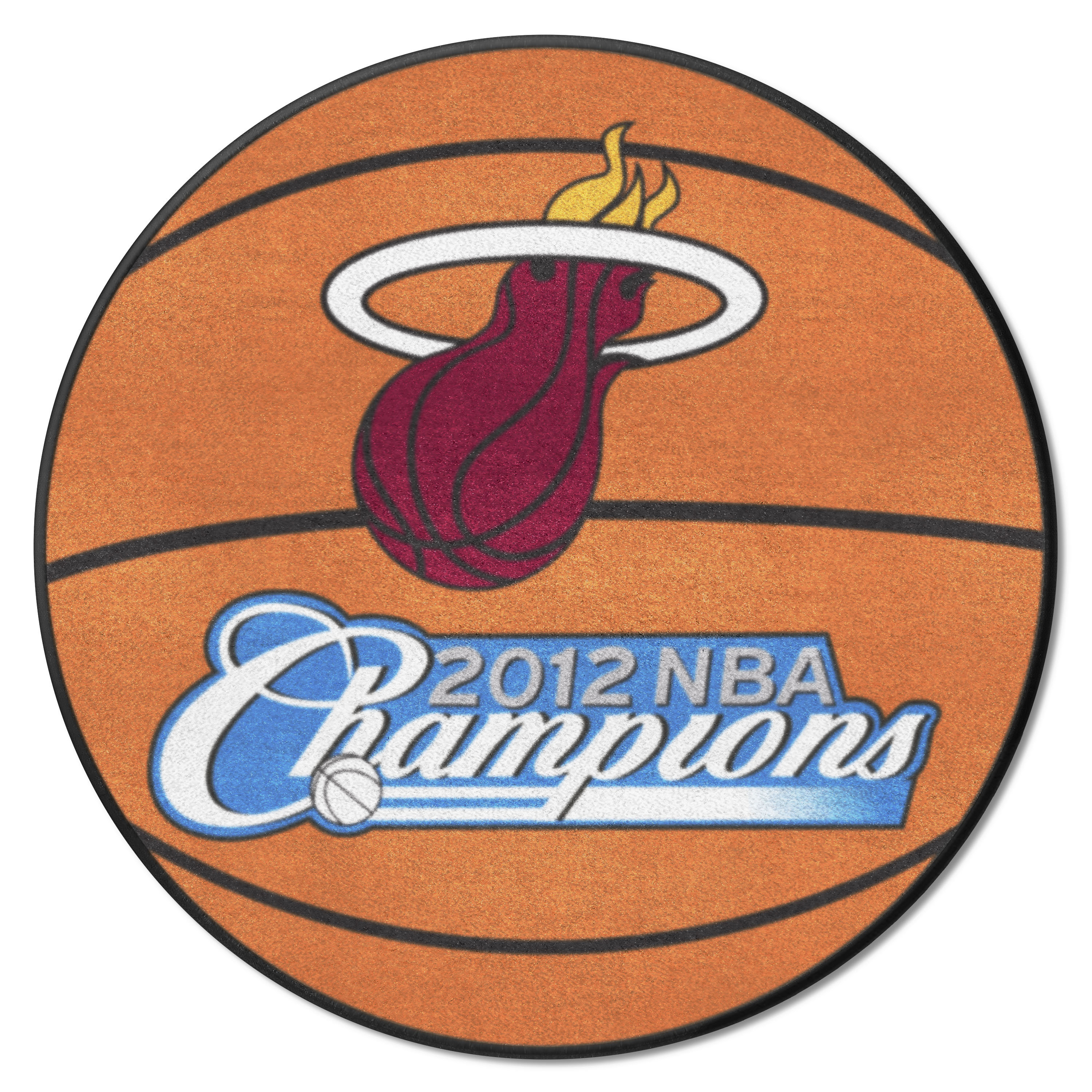 FANMATS Miami Heat_Miami Heat 2012 NBA Champions Basketball Rug - 27In ...