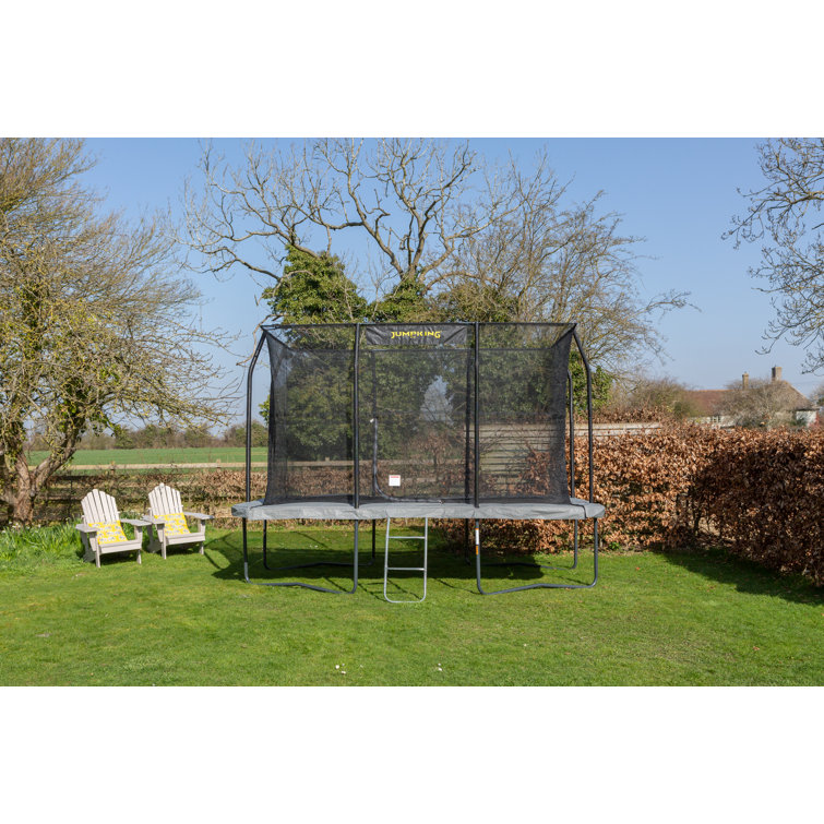 JumpKing 8ft x 12ft JumpKing Rectangular Combo Pro Trampoline with ...