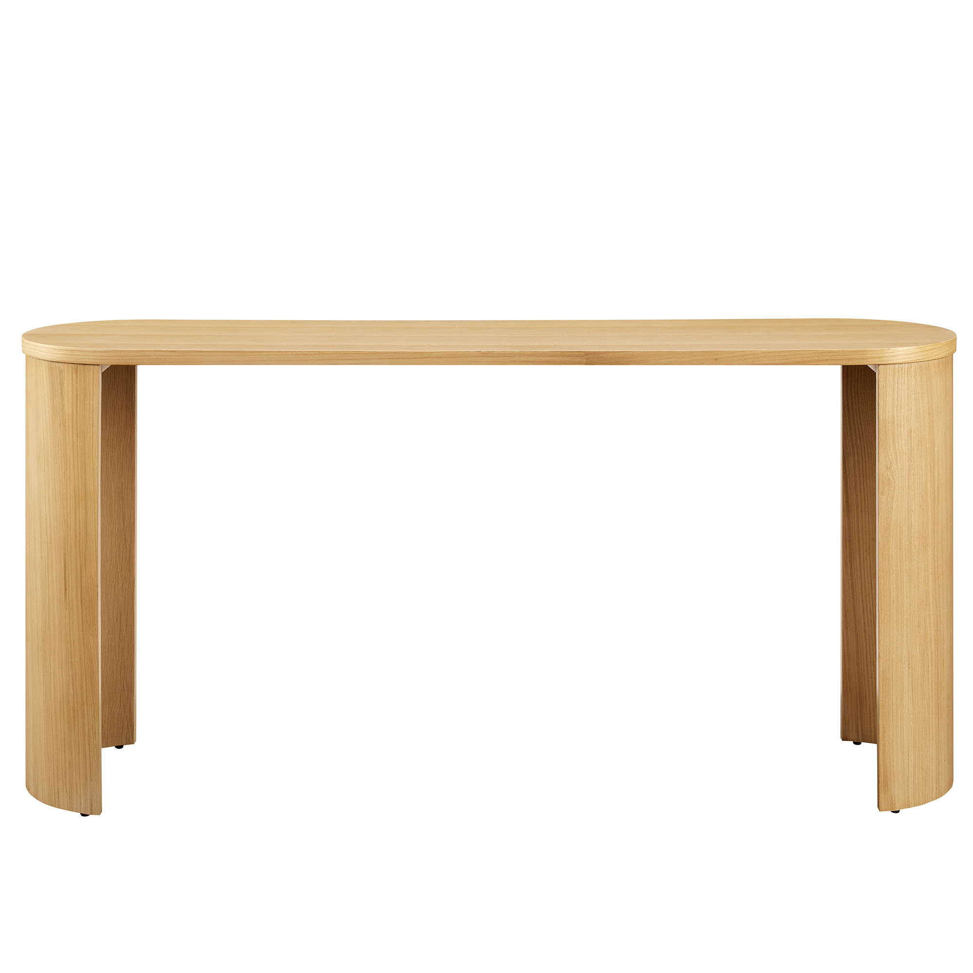 Modway Aspect Oval Wood Entryway Console Table In Oak | Wayfair