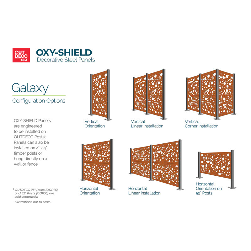 OUTDECO Steel Galaxy Decorative Panel & Reviews | Wayfair