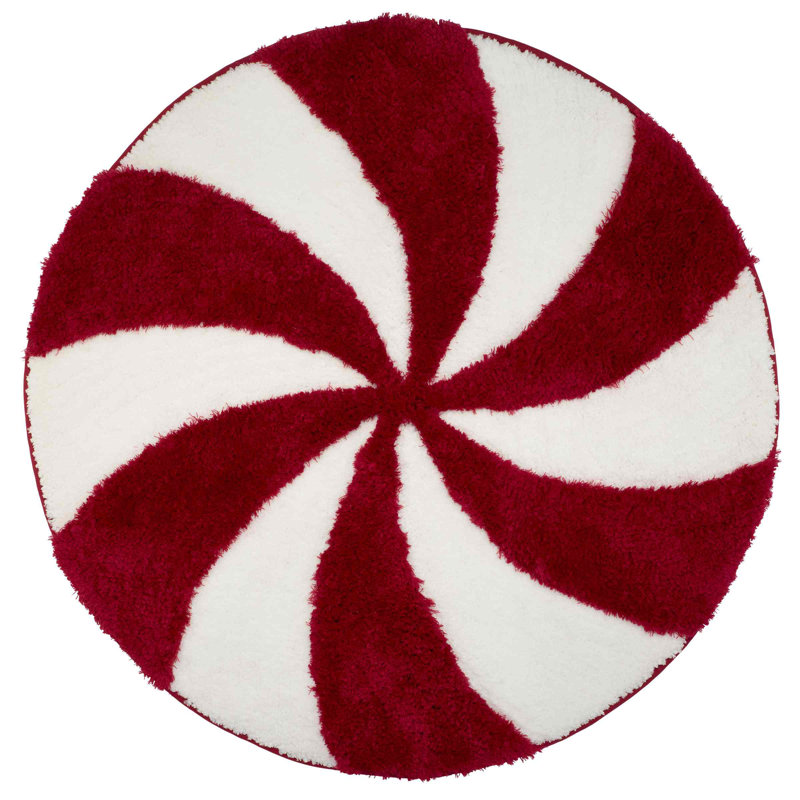 The Holiday Aisle® Peppermint Candy Rug | Wayfair