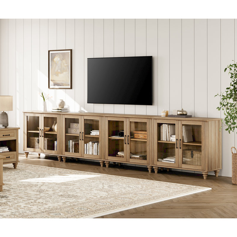 One Allium Way® TV Stand For Tvs Up To 105 Inch, Wood TV Console Table ...