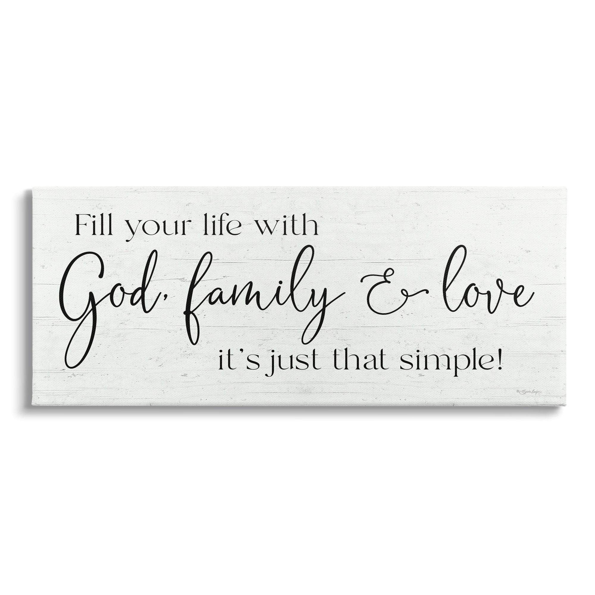 Stupell Industries Rustic Religious Family Quote Uplifting Calligraphy ...