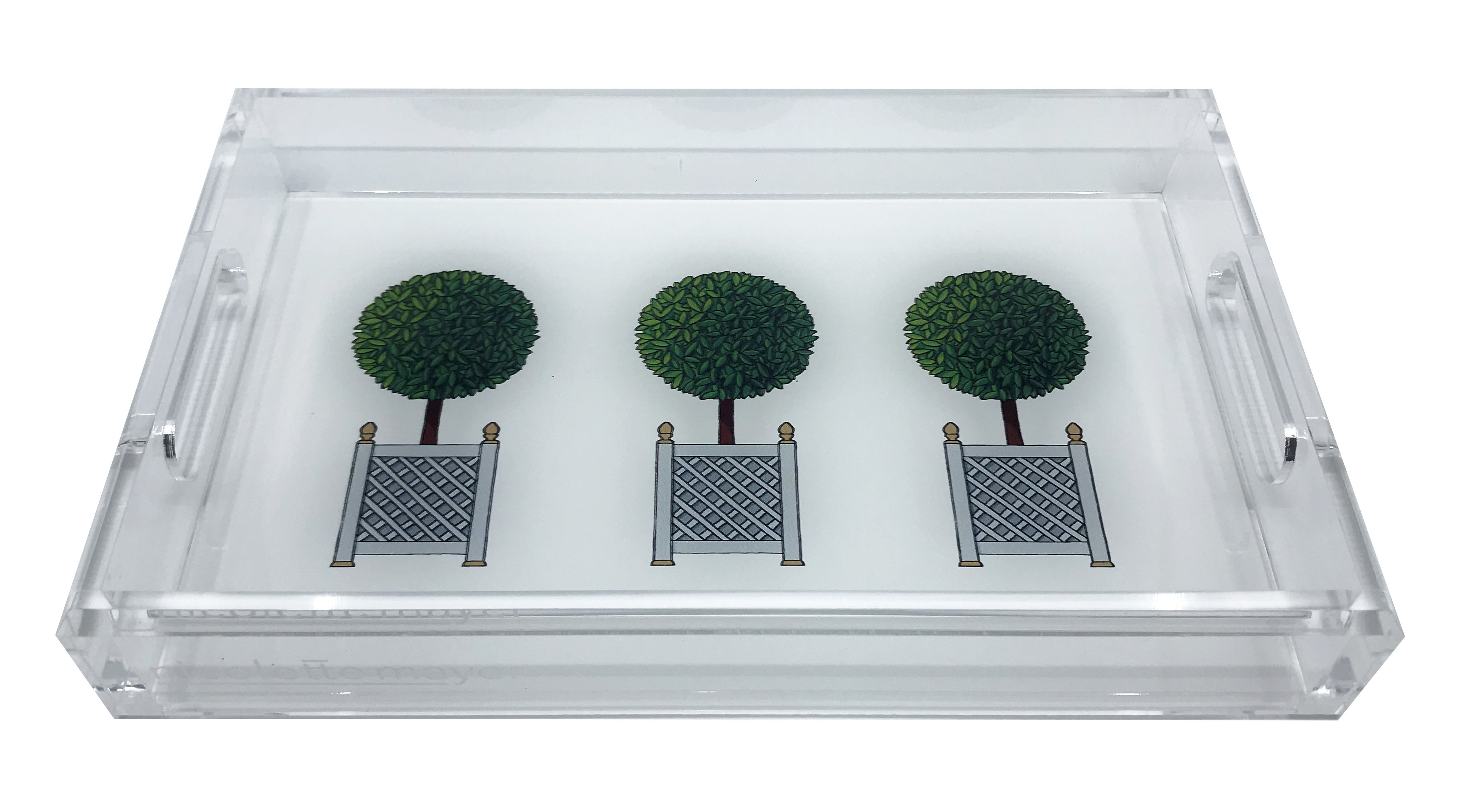 Nicolette Mayer Timothy Corrigan Topiary Acrylic Rectangle Decorative ...