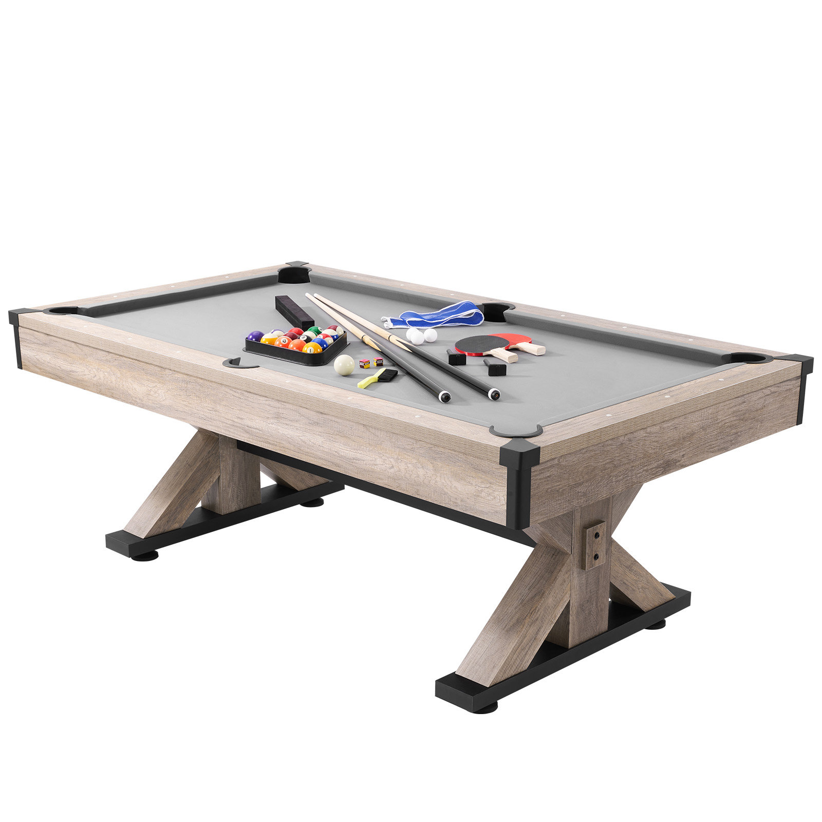 VEVOR 4015.2' Multi Game Pool Table with Leg Levelers | Wayfair