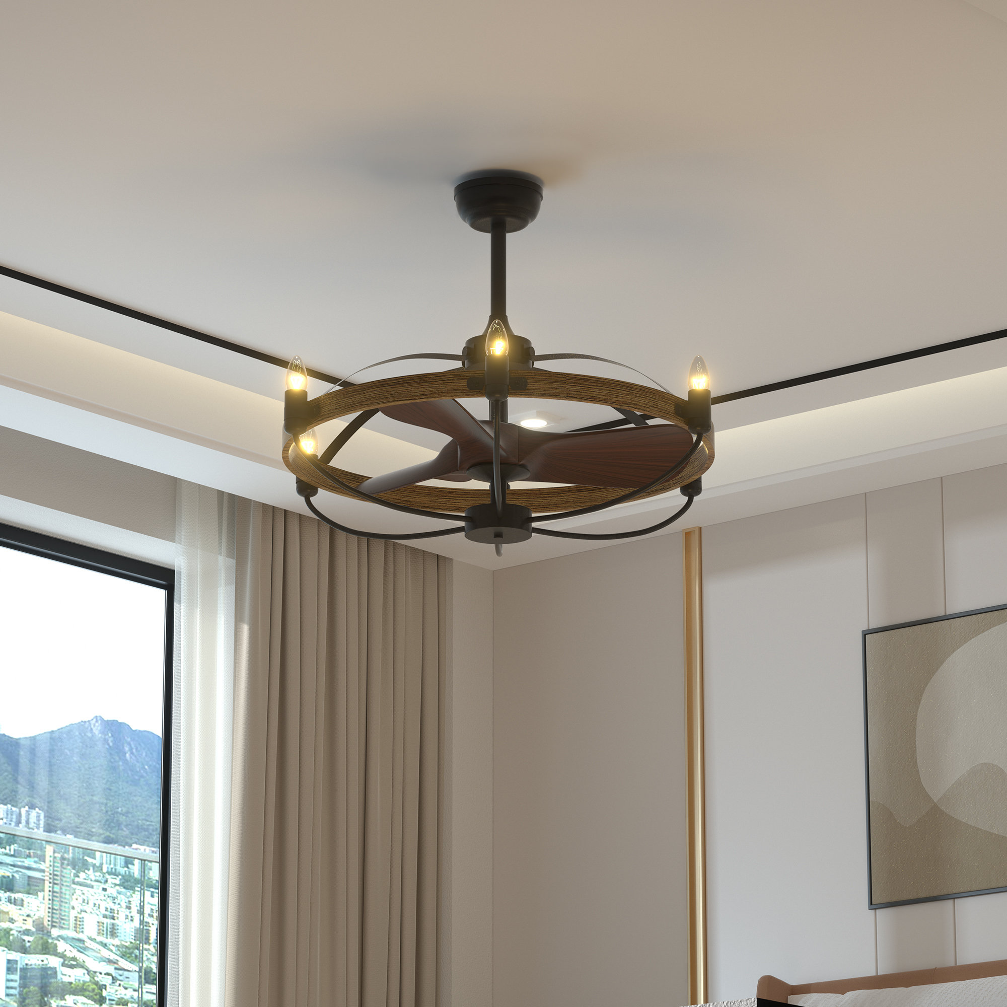 Gracie Oaks 3 - Blade Caged Ceiling Fan - Wayfair Canada