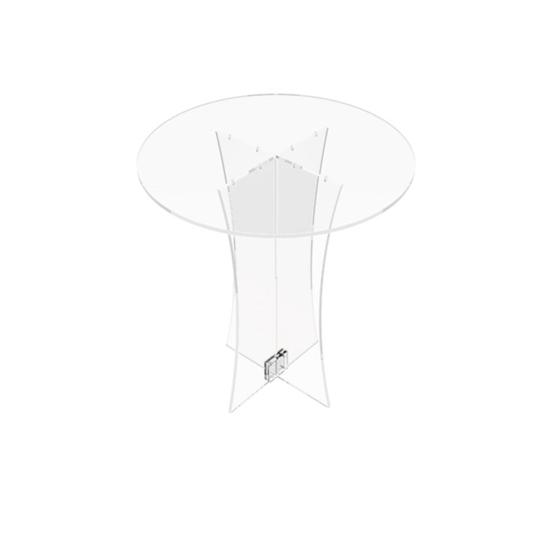 Ivy Bronx Clear Plexiglass Lucite Acrylic Round Dining/ Tradeshow Table ...
