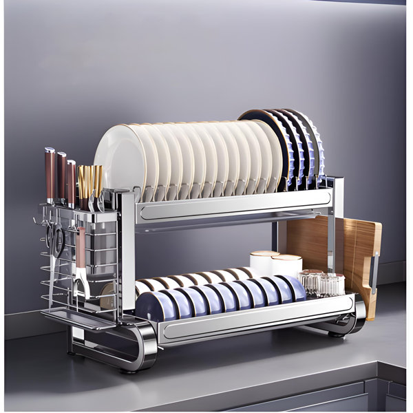 LIYONG Stainless Steel Countertop Dish Rack | Wayfair