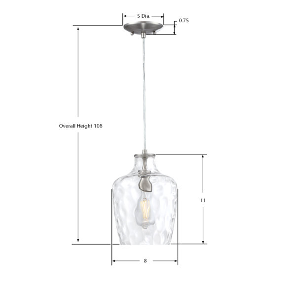 Beachcrest Home™ Lindy 1 - Light Single Pendant & Reviews | Wayfair