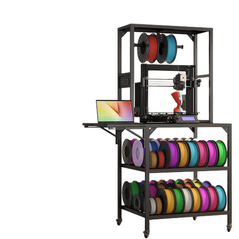 shinyswan Heavy Duty 3D Printer Stand with Filament Rack & Wheels ...