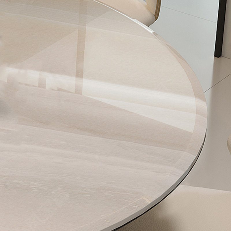 ALLNICEDT Modern Simple Microlite Round Dining Table Set | Wayfair