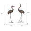 Hi-Line Gift Ltd. Metal Chrome Heron Decorative Garden Statue Set ...