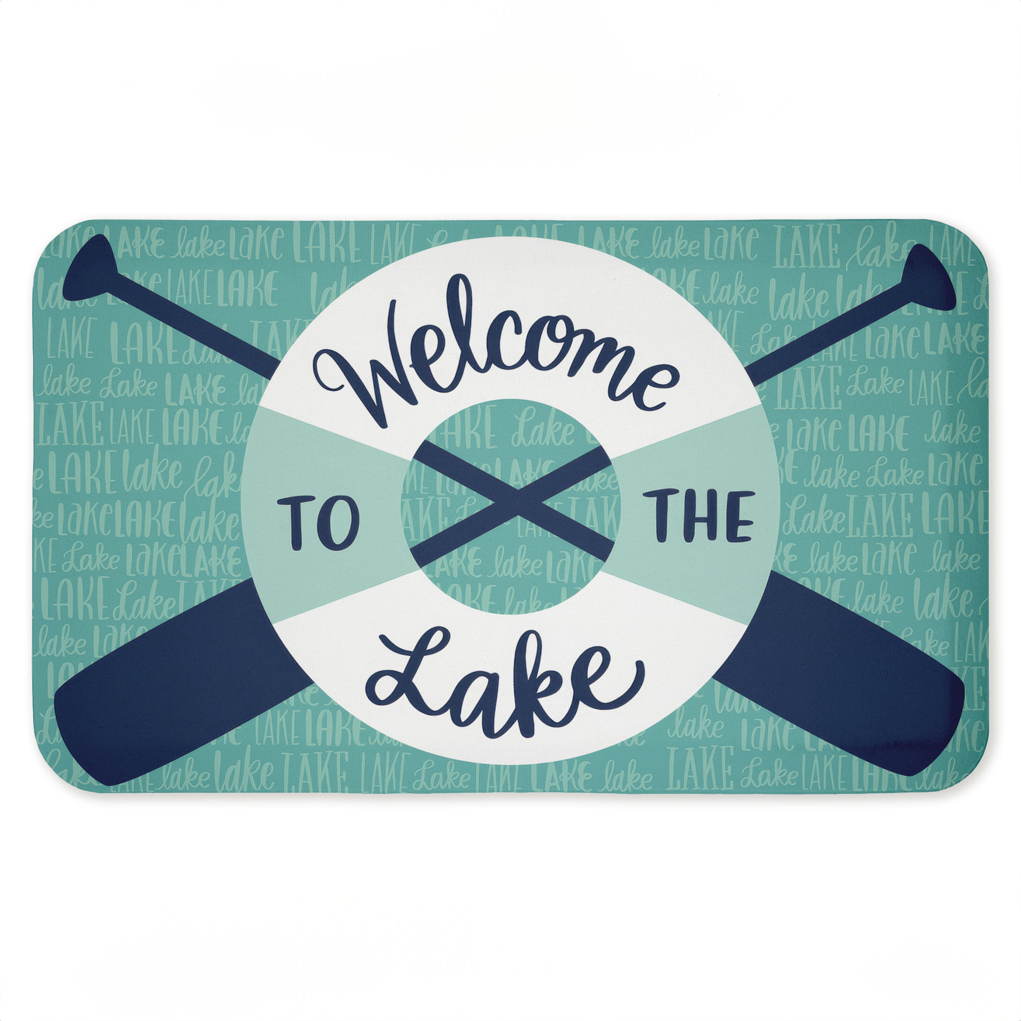 Dovecove Welcome Lake Float & Paddles Printed Anti-Fatigue Floor Mat ...