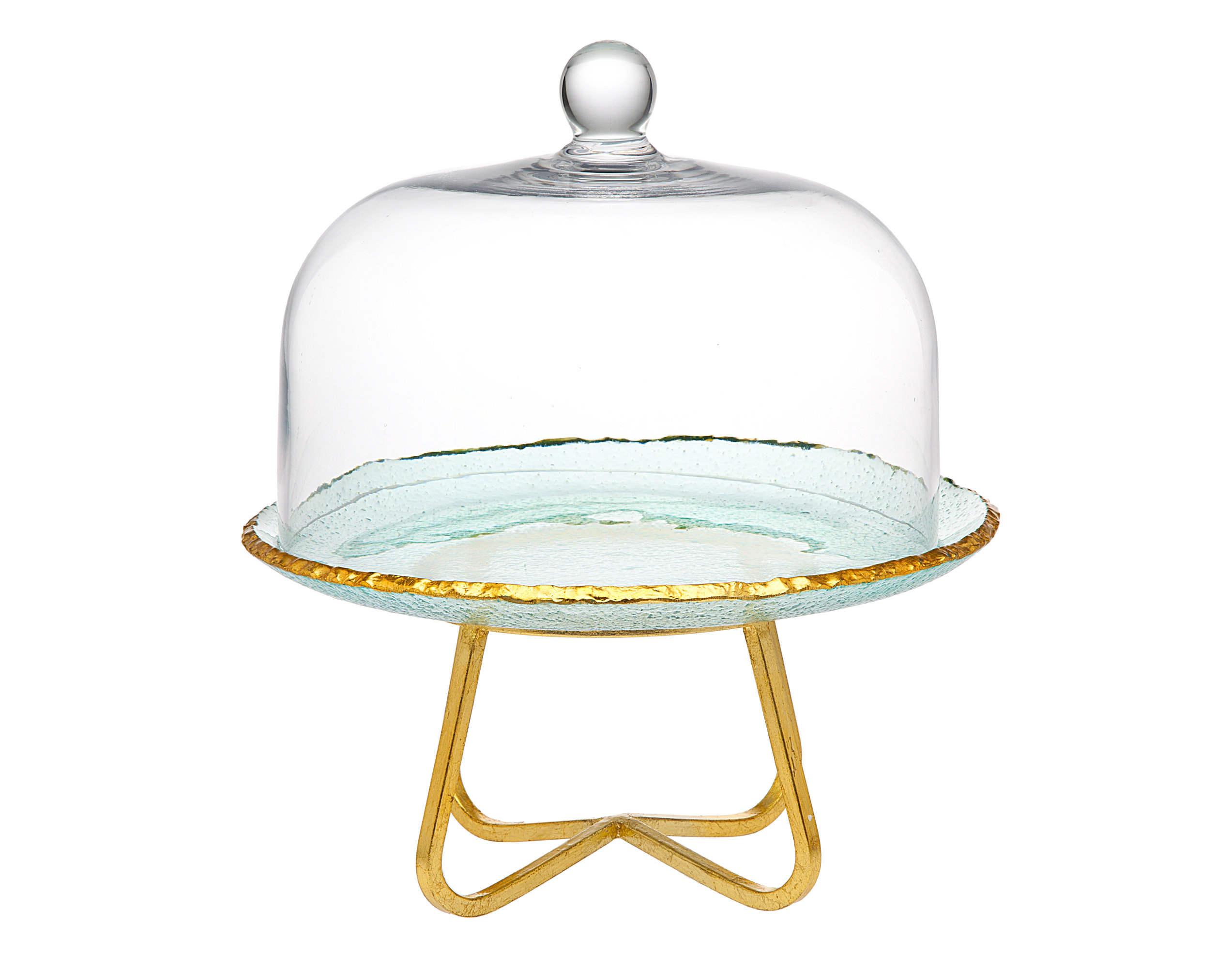 Godinger Silver Art Co Harper Gold Raw Edge Cake Dome & Reviews | Wayfair