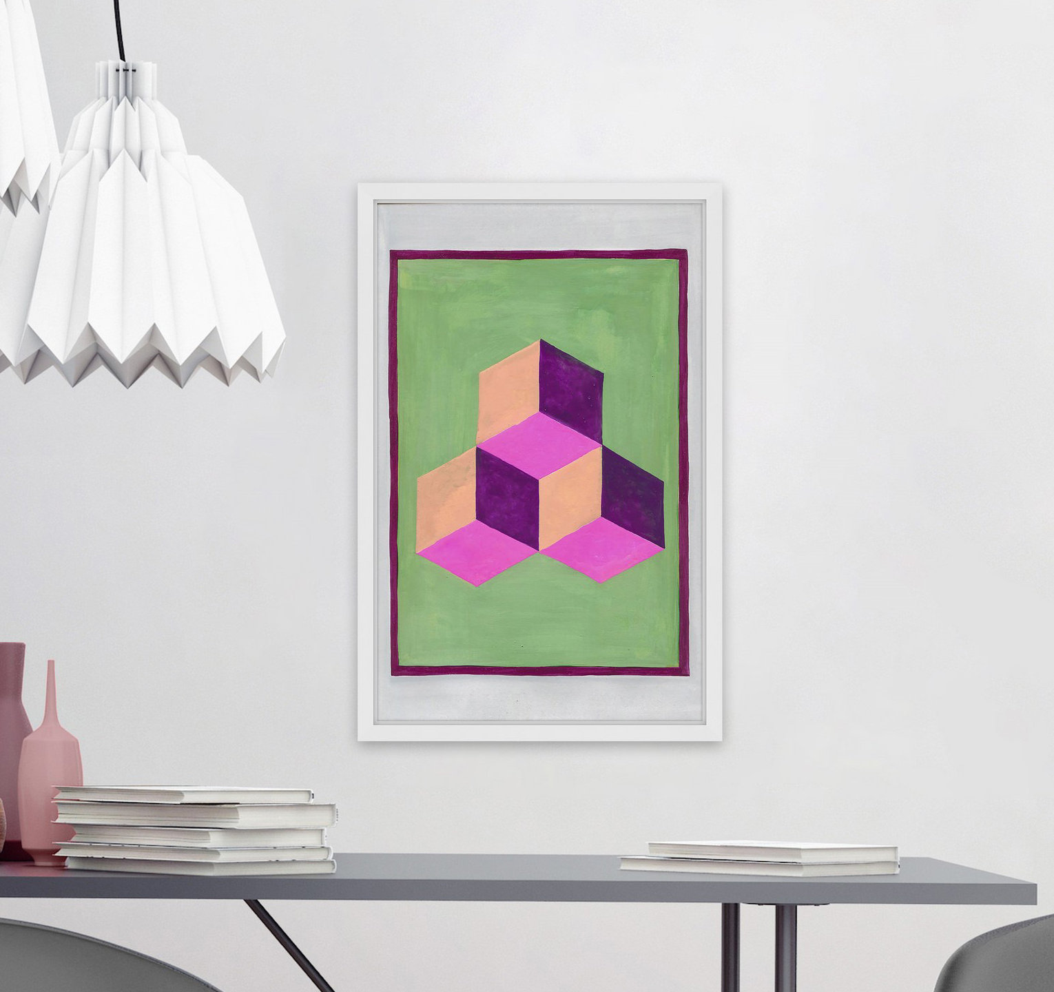 George Oliver 'Square Squad' Framed Watercolor Painting Print - Wayfair ...