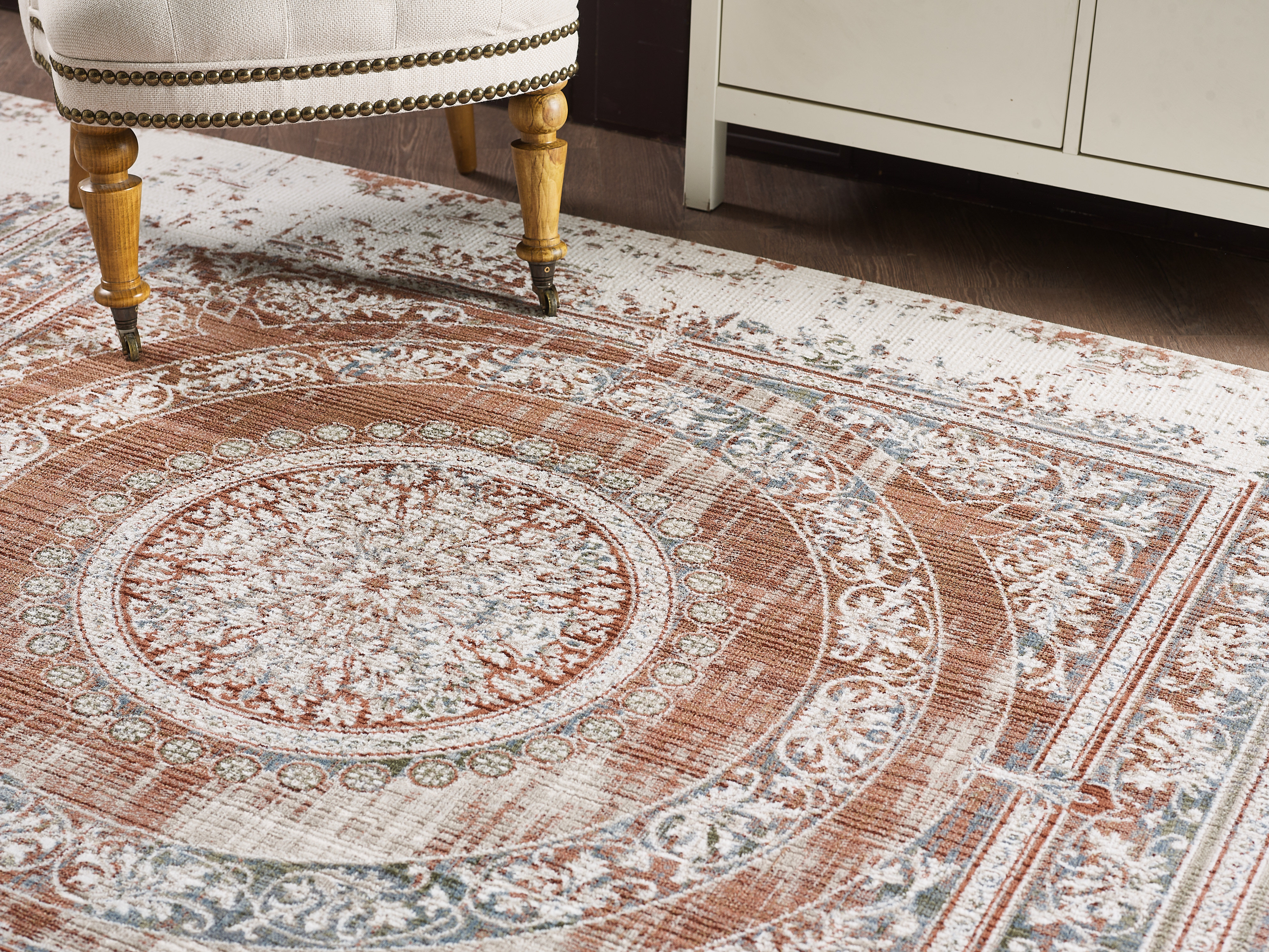 Bungalow Rose Boho Wilton Machine Woven Southwestern Vintage Area Rug ...