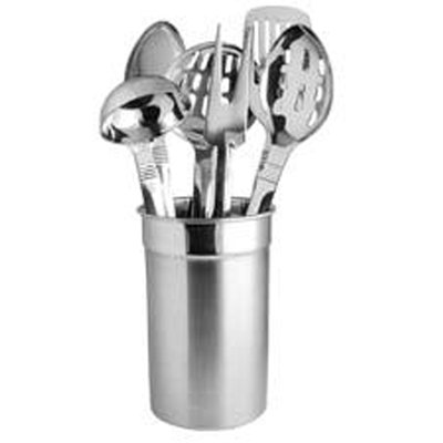Universal Housewares Starcraft Stainless Steel Cooking Utensil Set with ...
