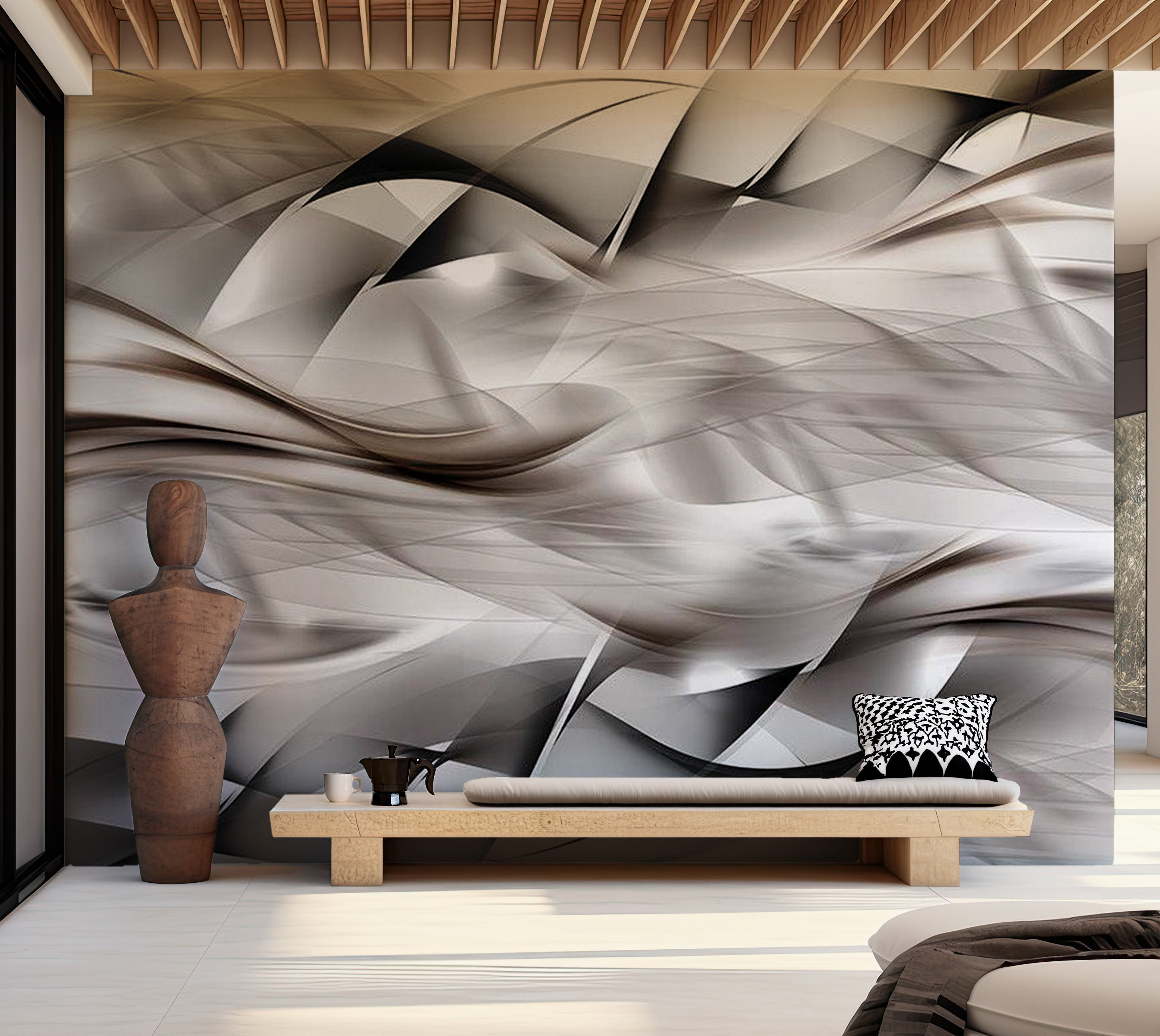 Brayden Studio Abstract Wallpaper Wall Mural - Abstract Braid - Wayfair ...