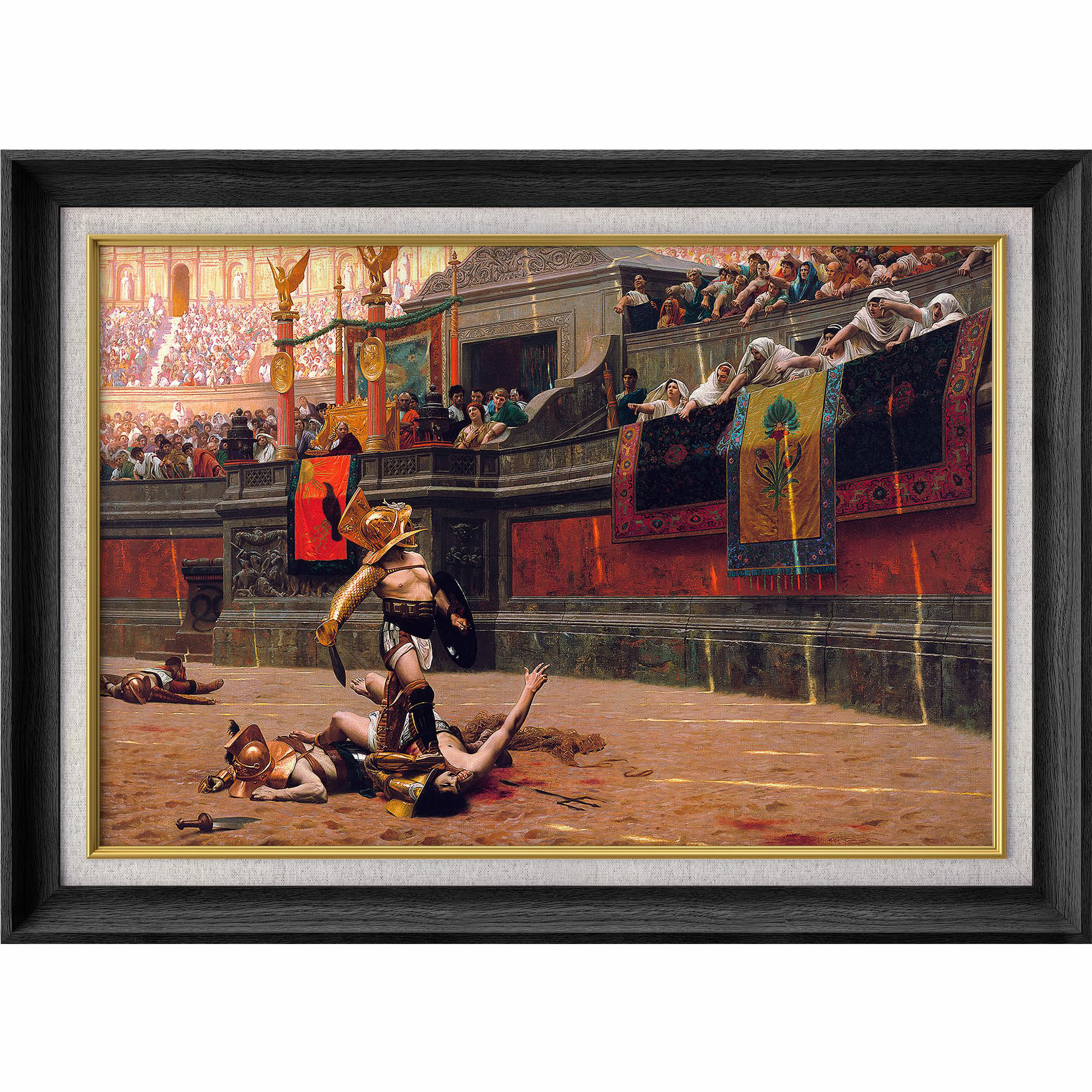 IDEA4WALL Famous Artwork Pollice Verso By Jean-Leon Gerome Framed On ...