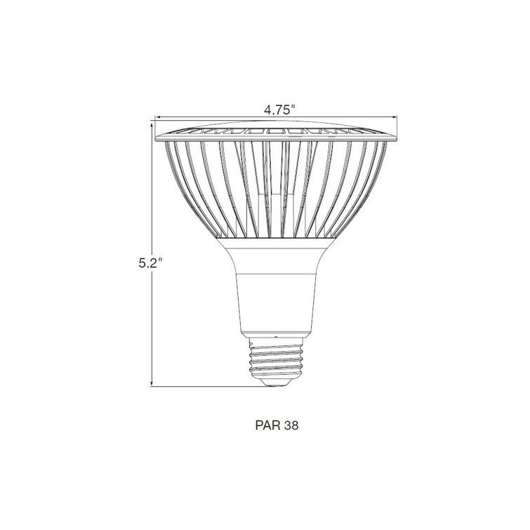 Satco 250 Watt Equivalent PAR38 E26/Medium (Standard) LED Bulb ...