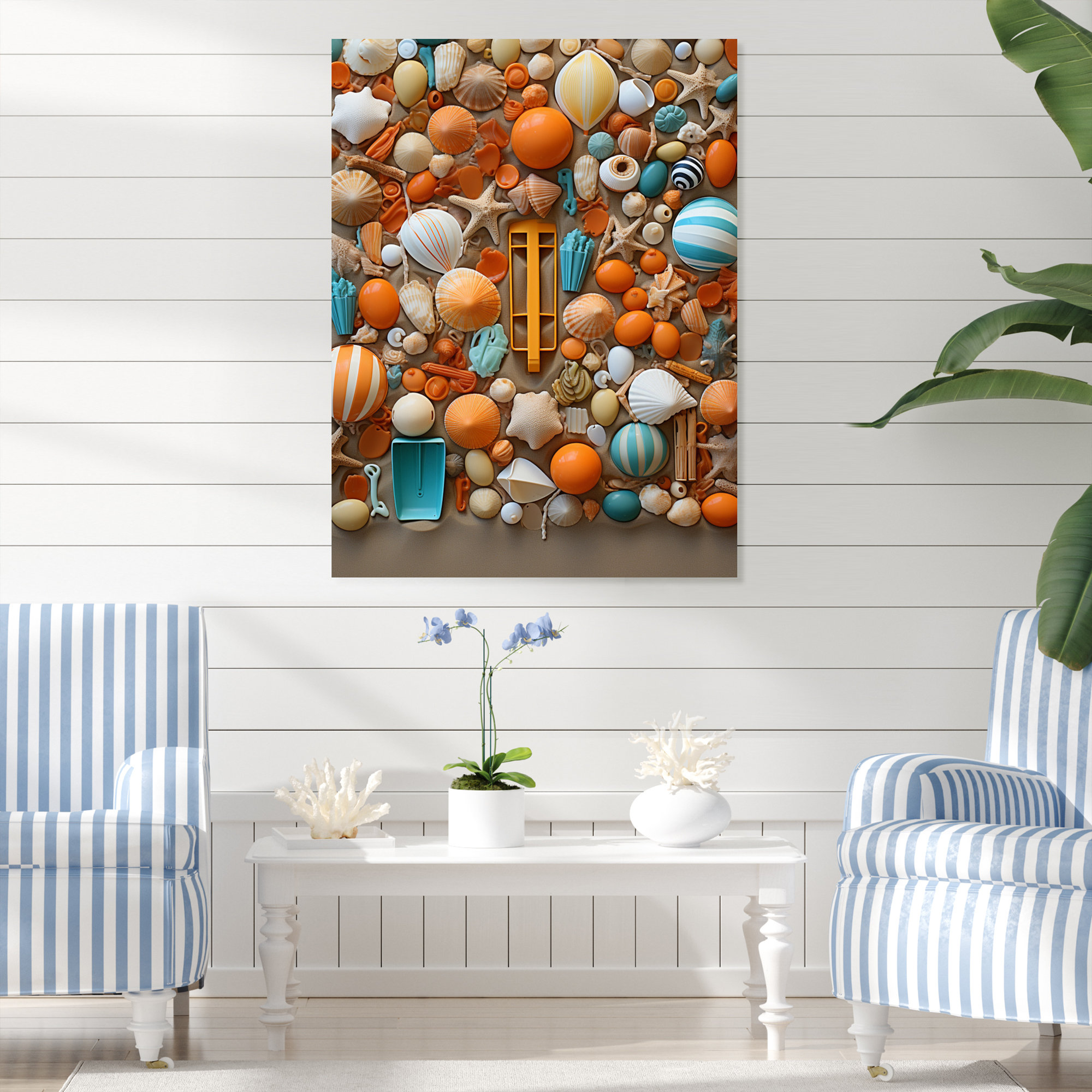 Winston Porter Beach Toys Collage III - Abstract Metal Wall Decor | Wayfair