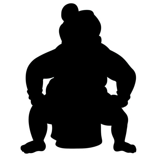 Wet Paint Printing SS11157 Sumo Wrestler Silhouette Cardboard Cutout ...