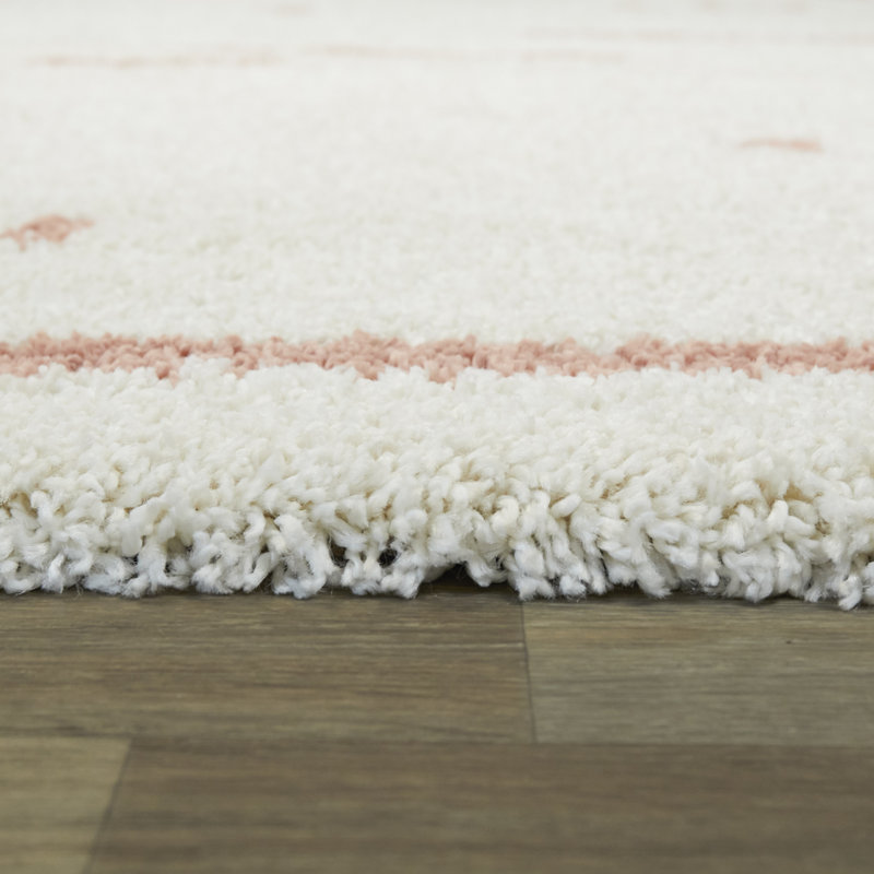 Dakota Fields Performance Cream/Pink Rug & Reviews | Wayfair