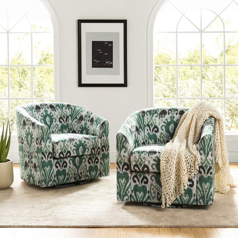 Hokku Designs Freudberg 30.5'' Wide Swivel Barrel Chair | Wayfair