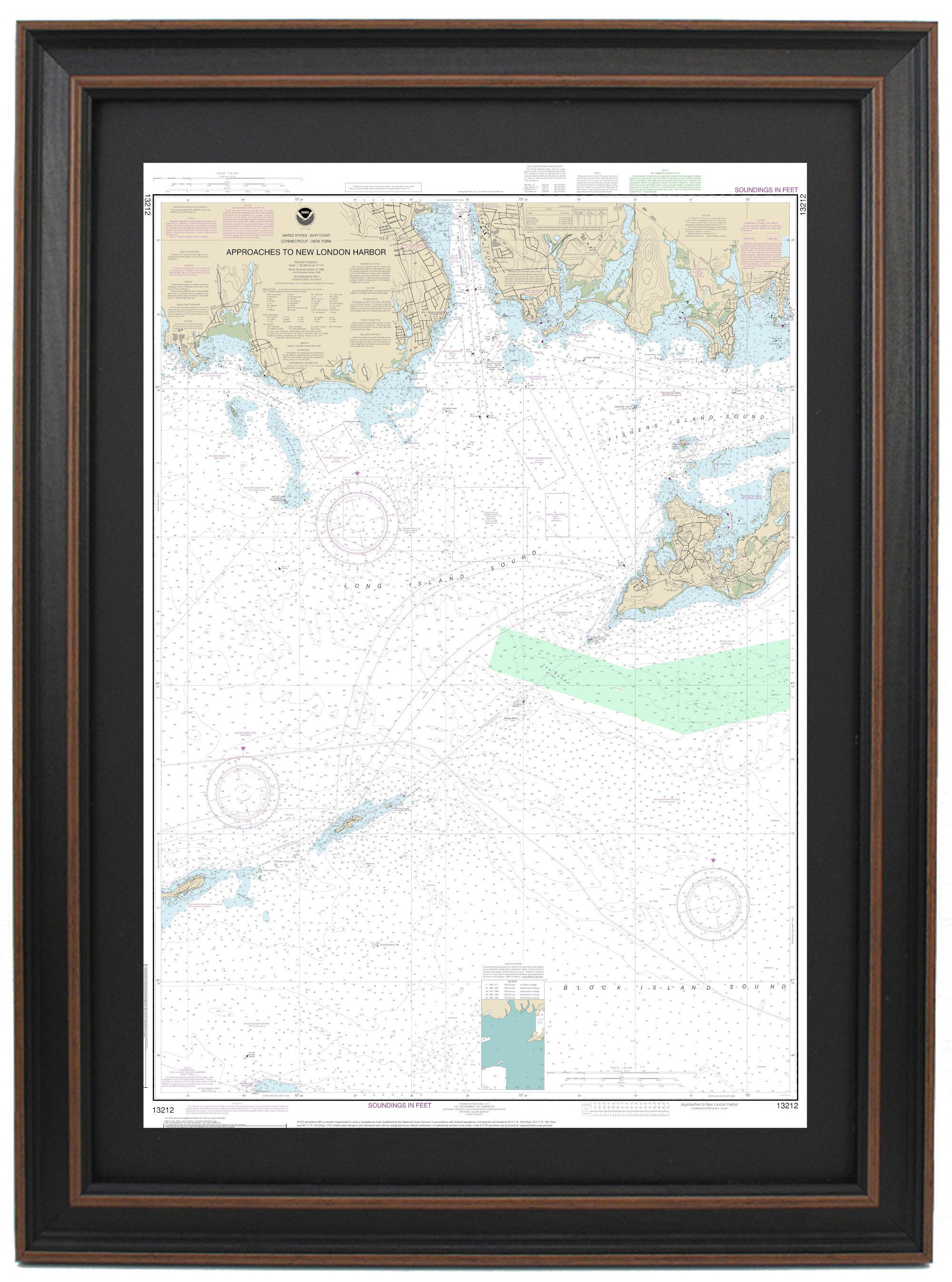 Longshore Tides Approaches To New London Harbor | Nautical Chart ...