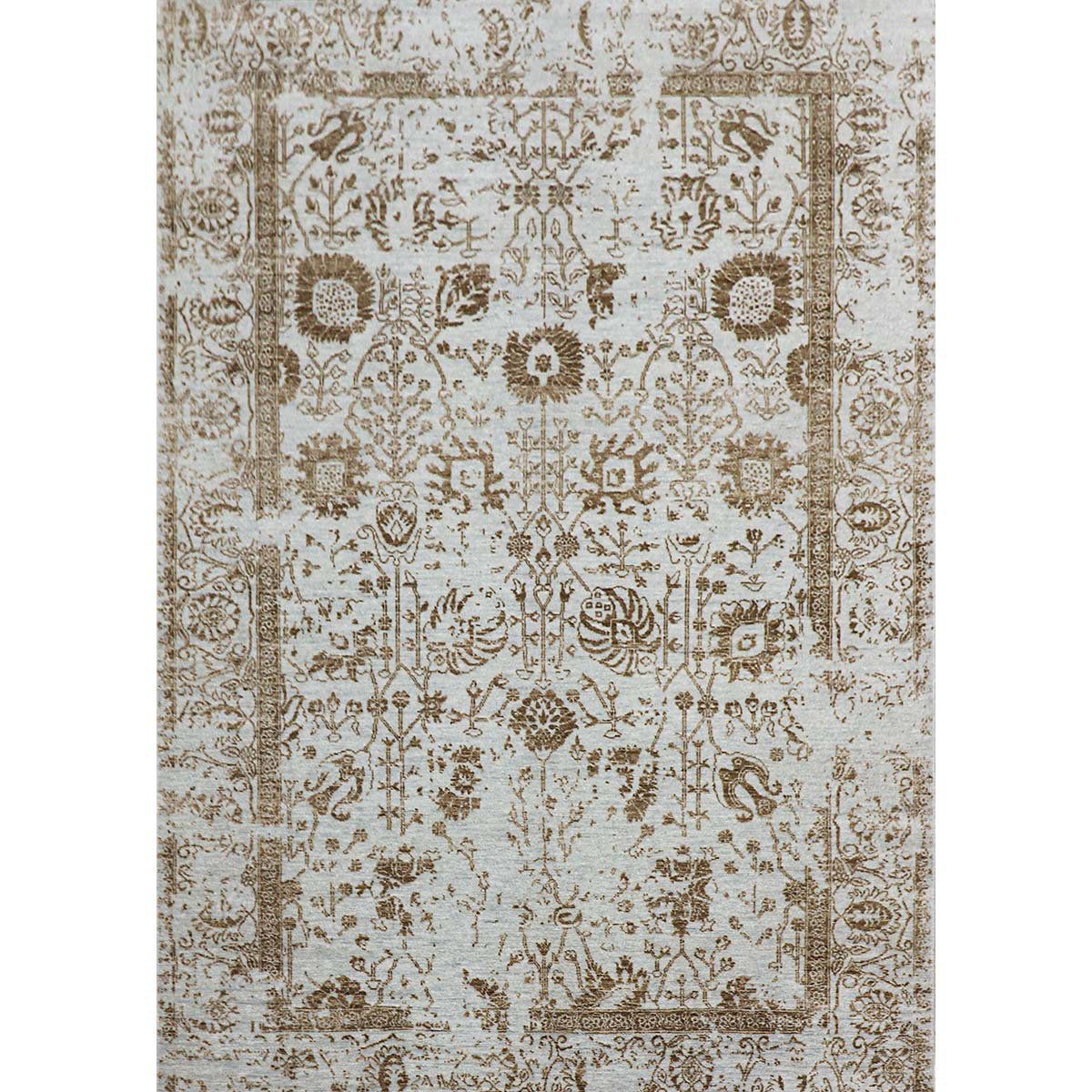 Bokara Rug Co., Inc. Hand-Knotted High-Quality Silver and Gold Area Rug ...