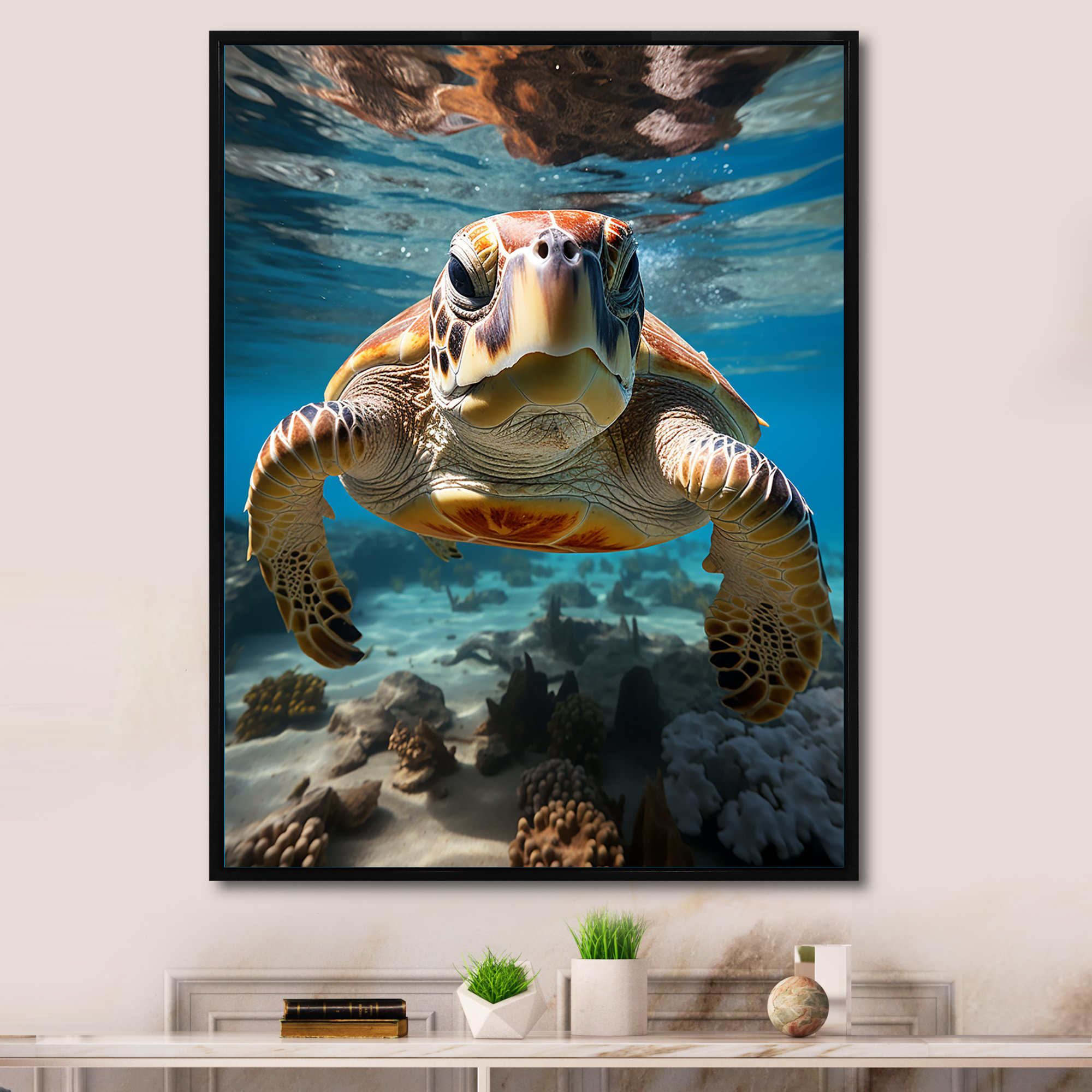 Dovecove Turle Marine Life Encounter II Animals Wall Art Prints | Wayfair