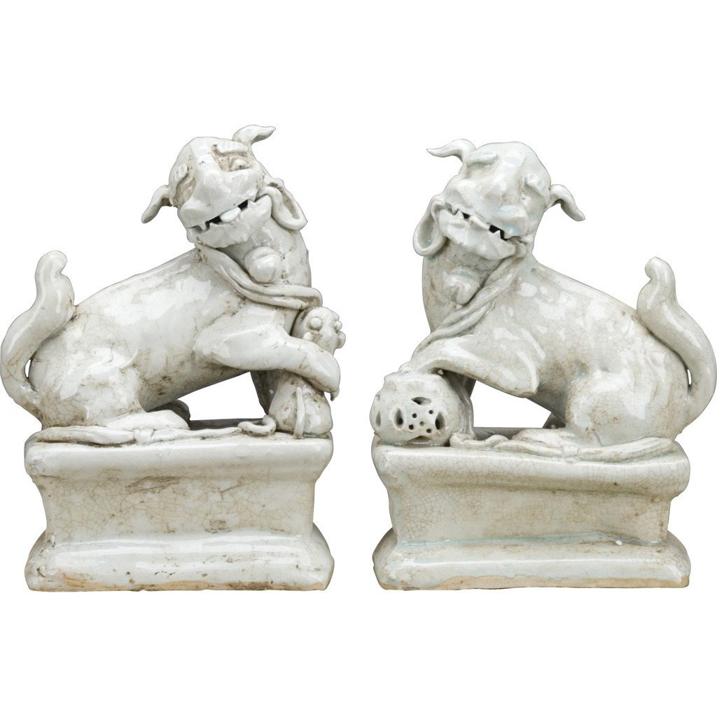 Danny's Fine Porcelain Foo Dog - Pair Figurine | Perigold