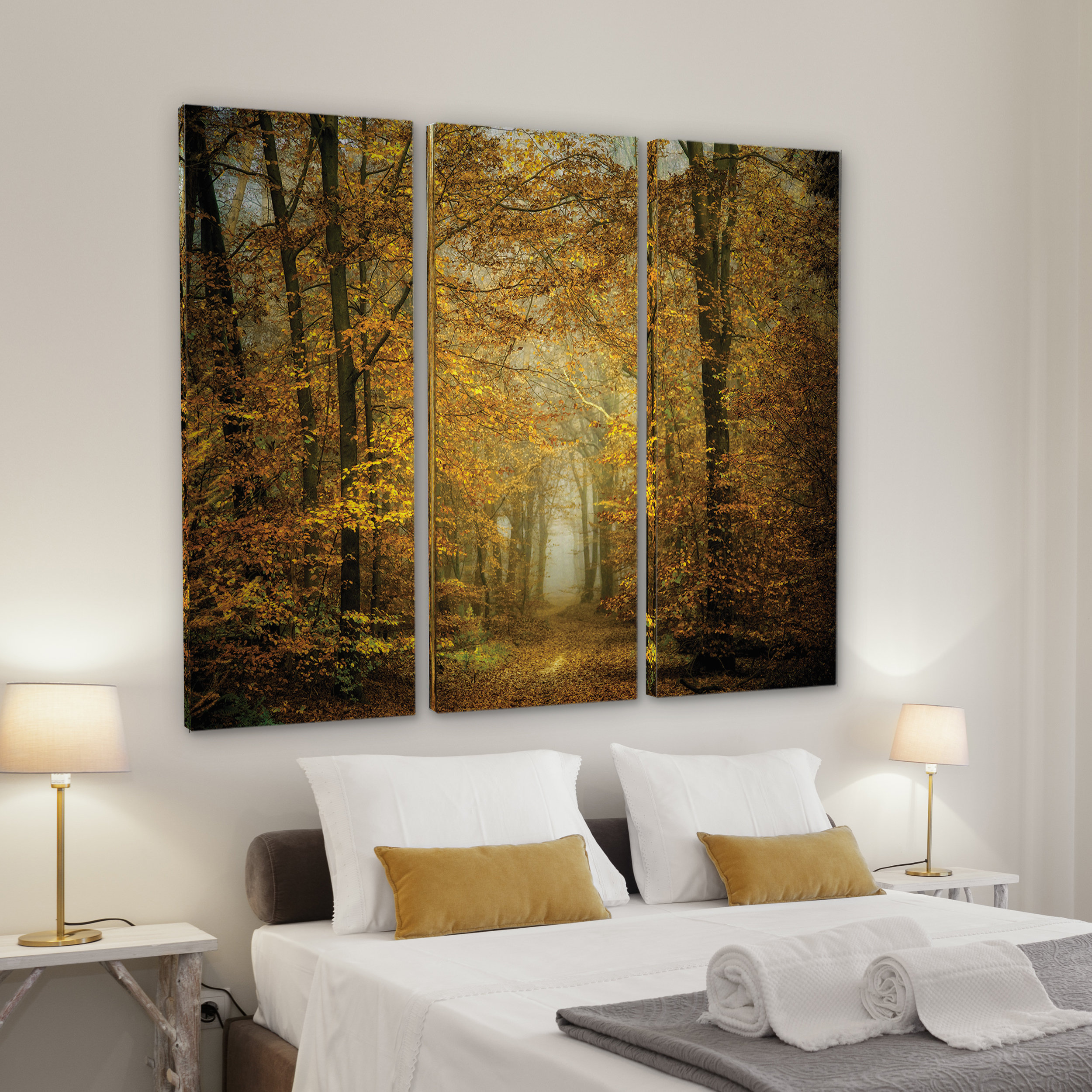 Alcott Hill® Soon Fall Leaves - Wrapped Canvas Multi-Piece Image Print ...