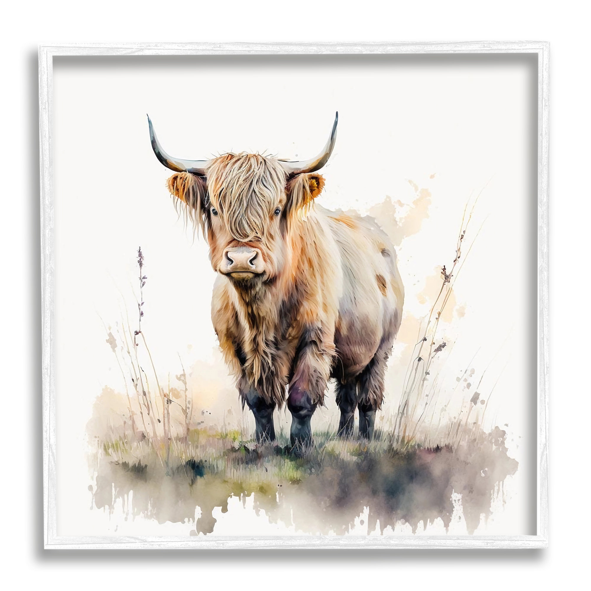 Stupell Industries Cattle & Modern Sprouts by LSR Design Studio | Wayfair