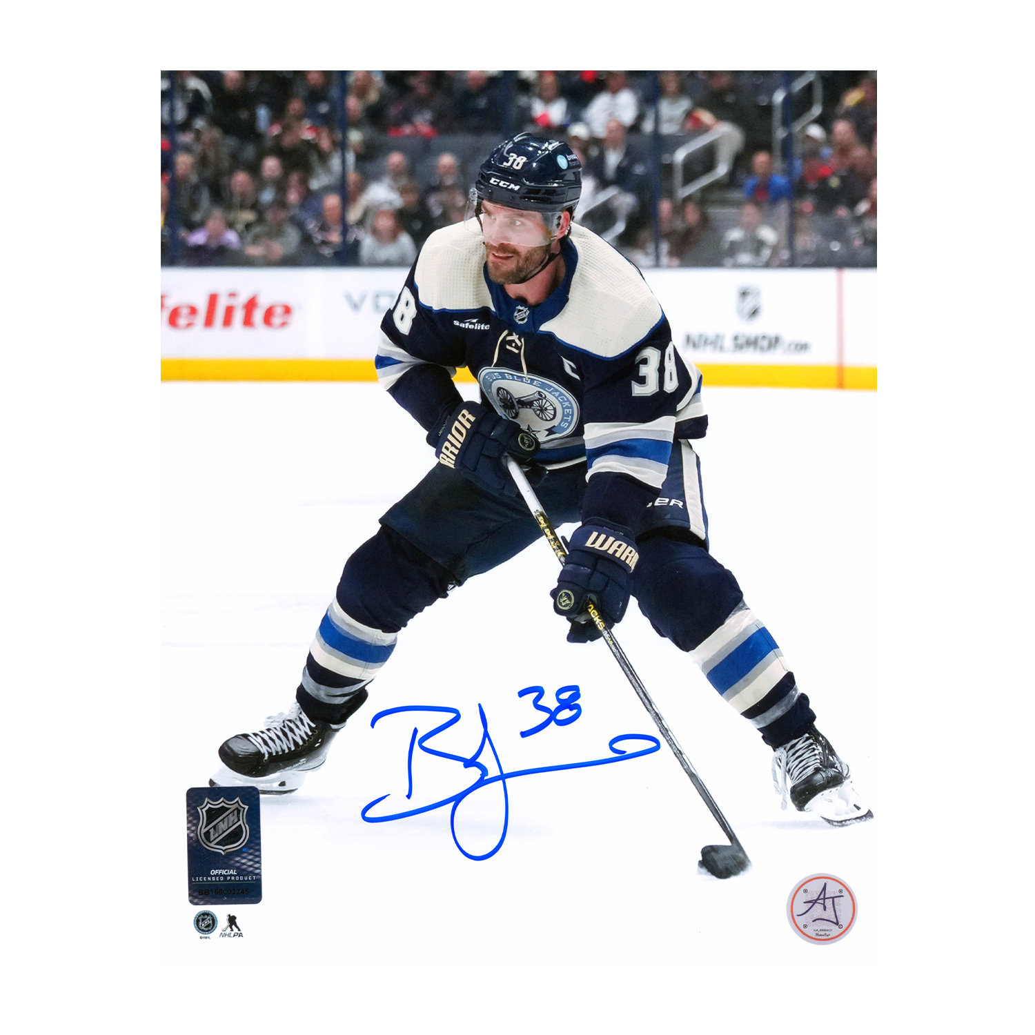 Autograph Authentic Boone Jenner Signed Columbus Hockey Attack Zone ...