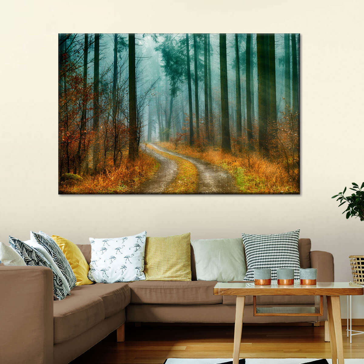Millwood Pines Autumn Forest Pathway Canvas Print On Canvas Print | Wayfair