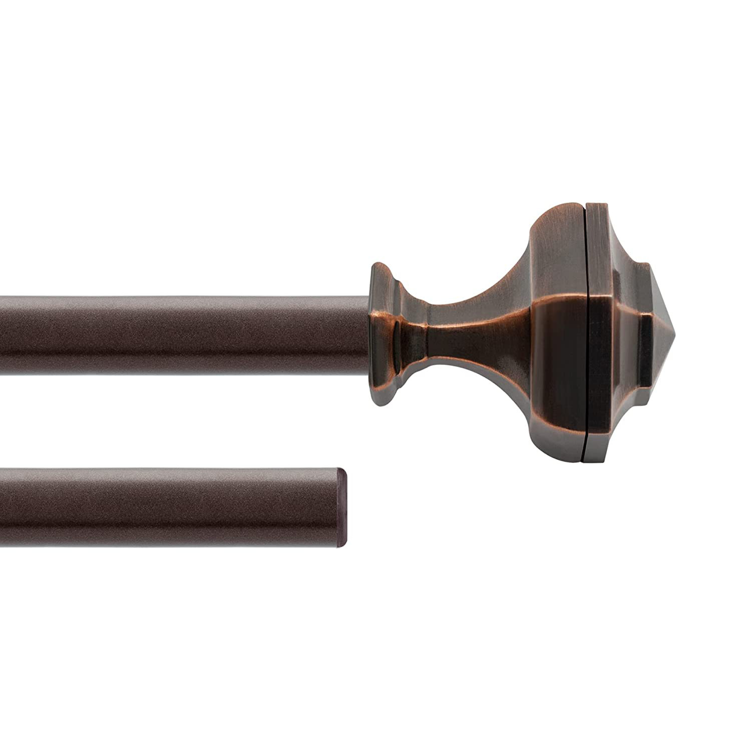 Wildon Home® Yablonski Brown Adjustable 36" to 66" 0.75" Double Curtain ...